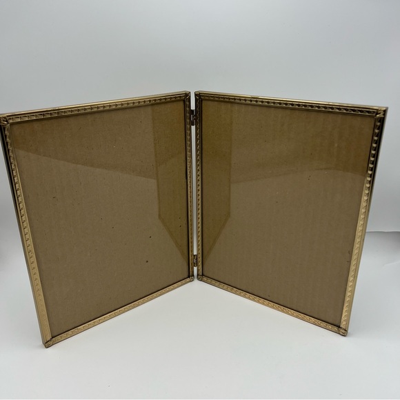 Vintage | Accents | Vintage Hinged Double Picture Frame Tabletop Gold ...